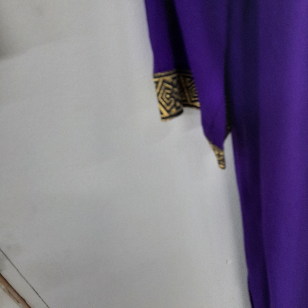 Ashro 3 Piece Purple Suit With Gold Trim Size Xxl - Gem